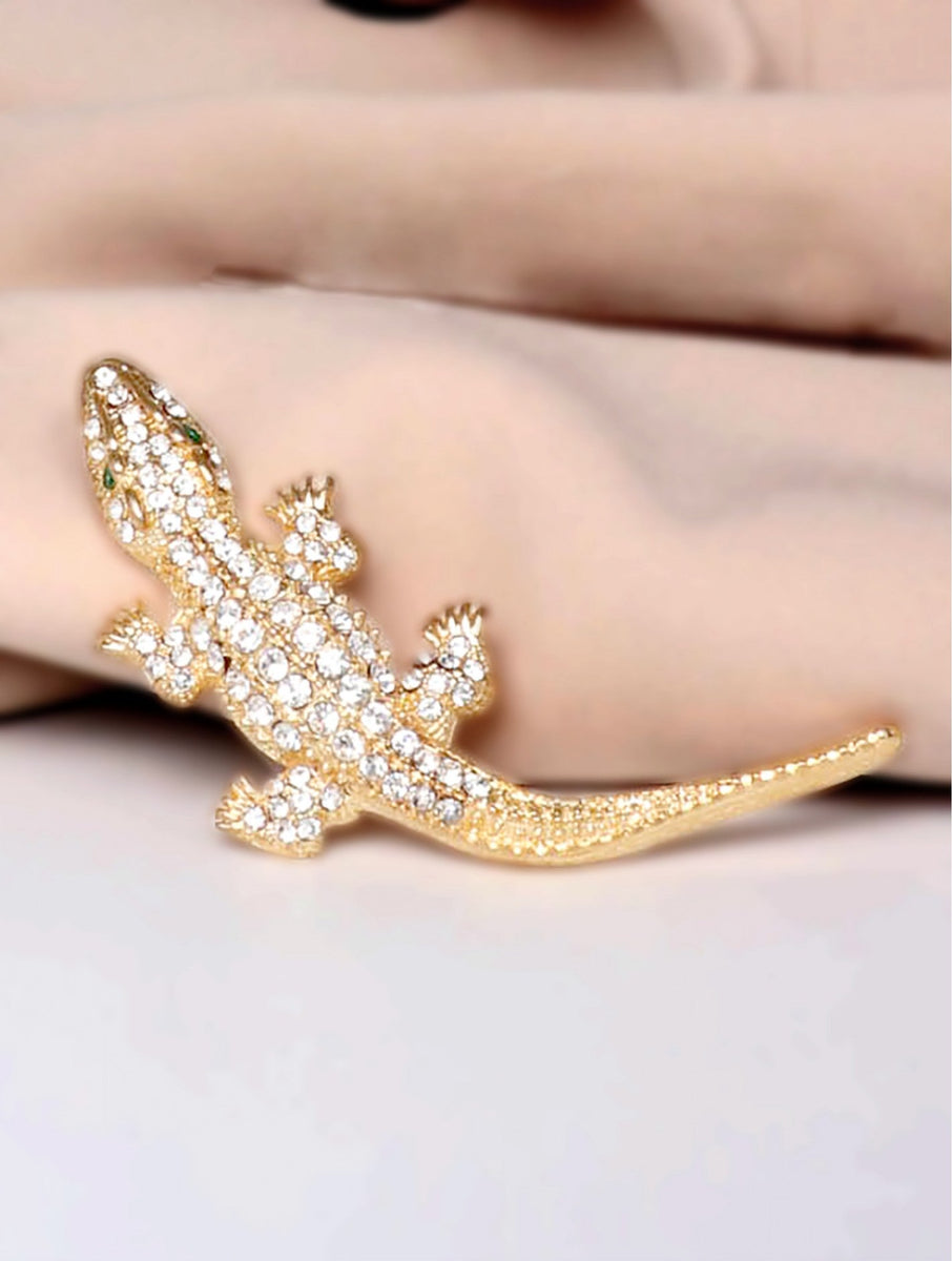 GOLD LIZARD BROOCH – Cherry Blossom Boutique