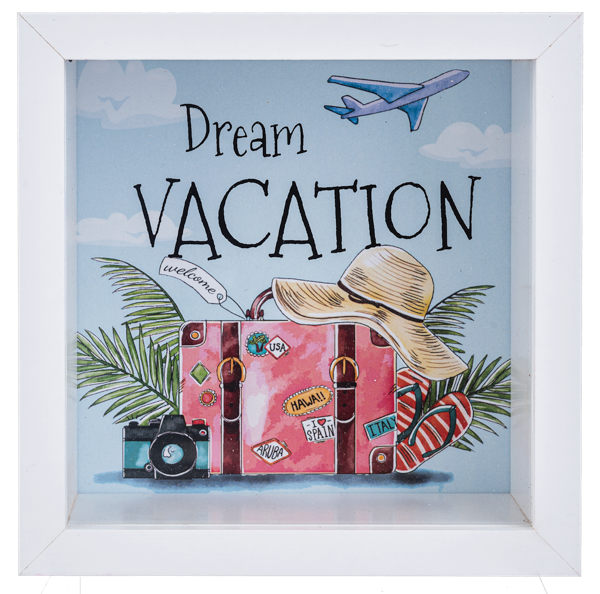 Dream Vacation Shadow Box Bank – Cherry Blossom Boutique