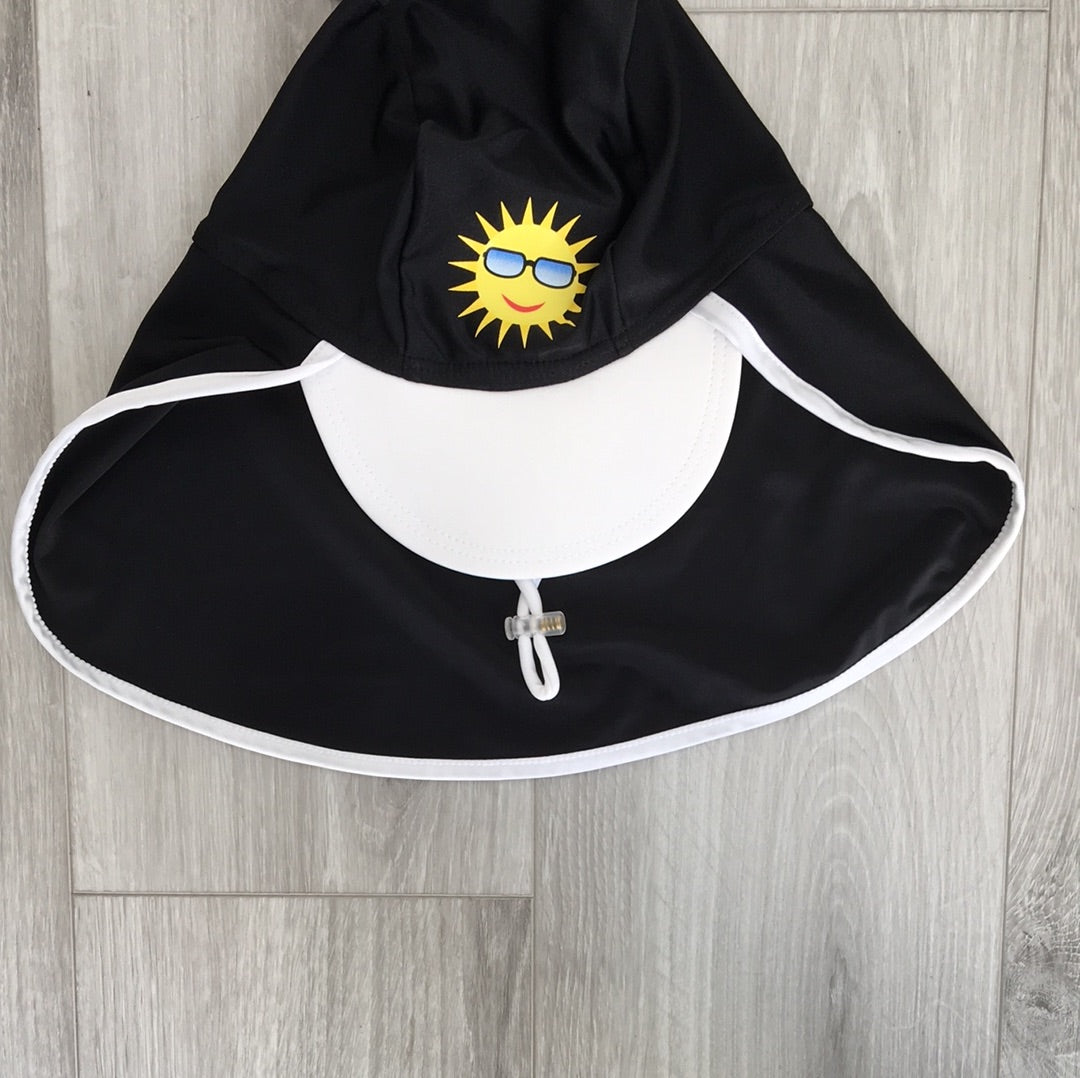 Toddler Sun Protection Flap Hat with Chin Strap – Cherry Blossom Boutique