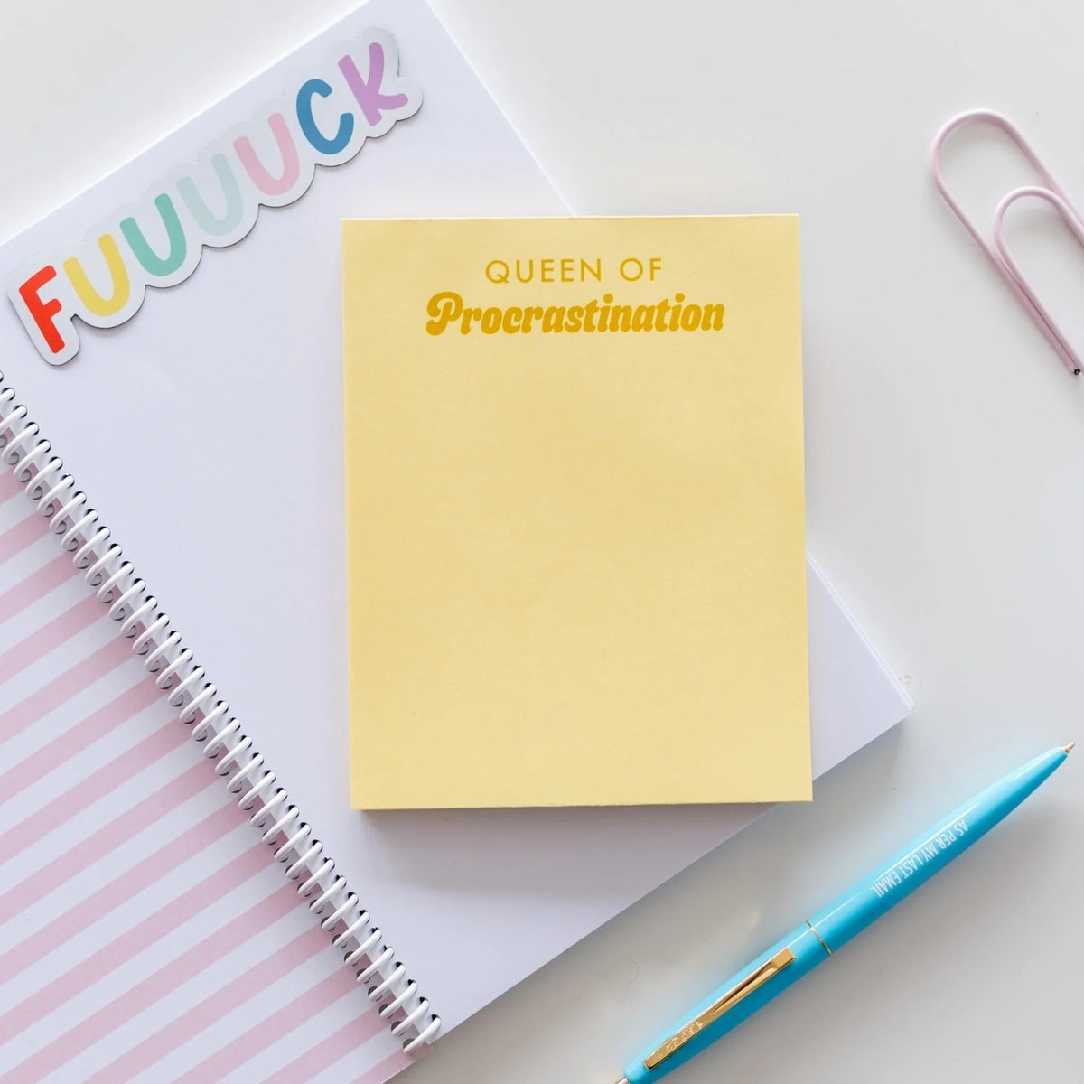 QUEEN OF PROCRASTINATION NOTEPAD – Cherry Blossom Boutique